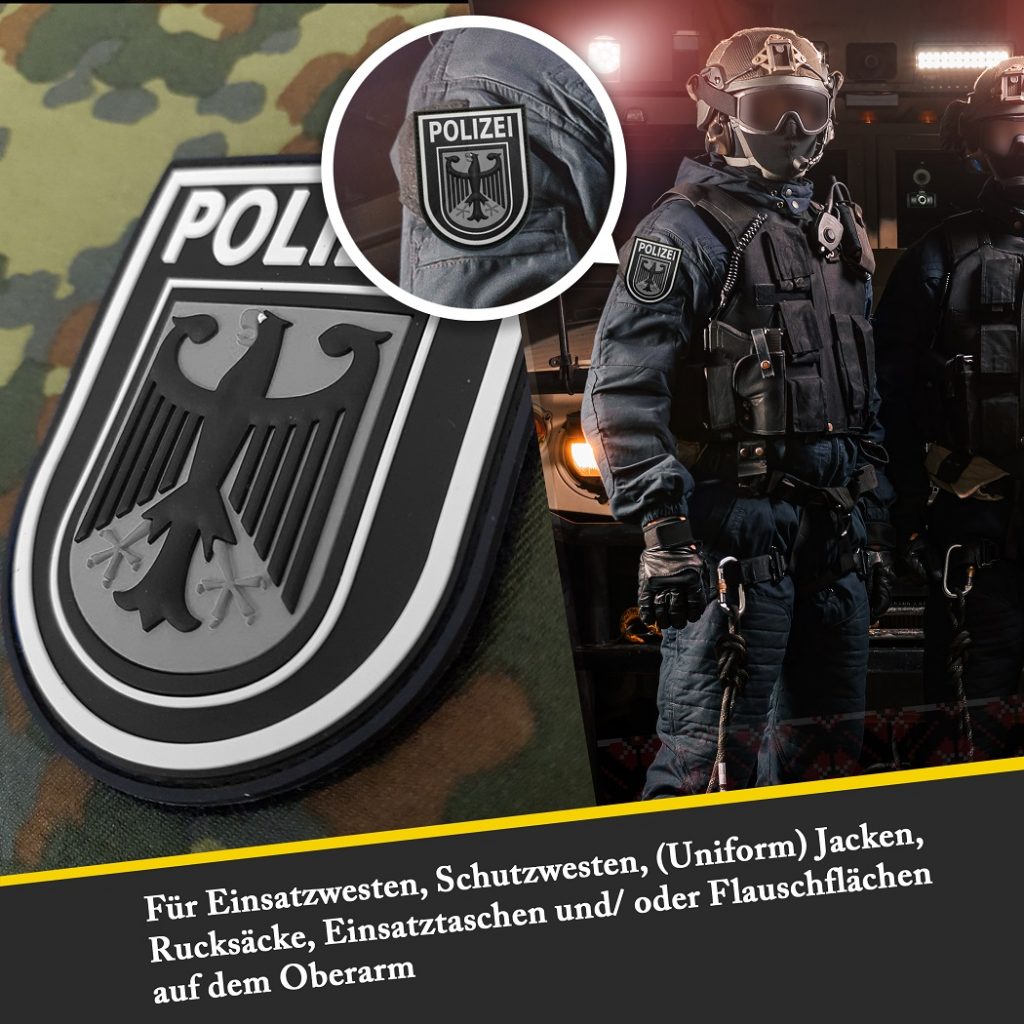 3 D Rubber Patch Bundespolizei - ATG Kriminaltechnik® | Patches, Ballistik, Forensik & Polizeibedarf