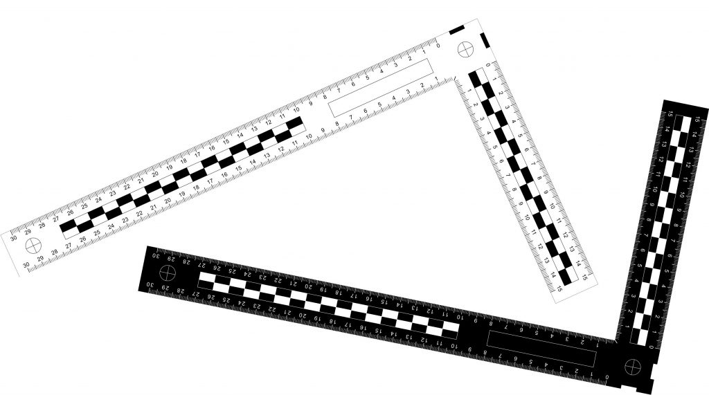 Tatort-Winkel-Lineal, doppelseitig, verschiedene Schenkellängen - ATG ...